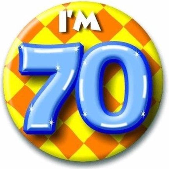 Verjaardags button I am 70 | bol.com