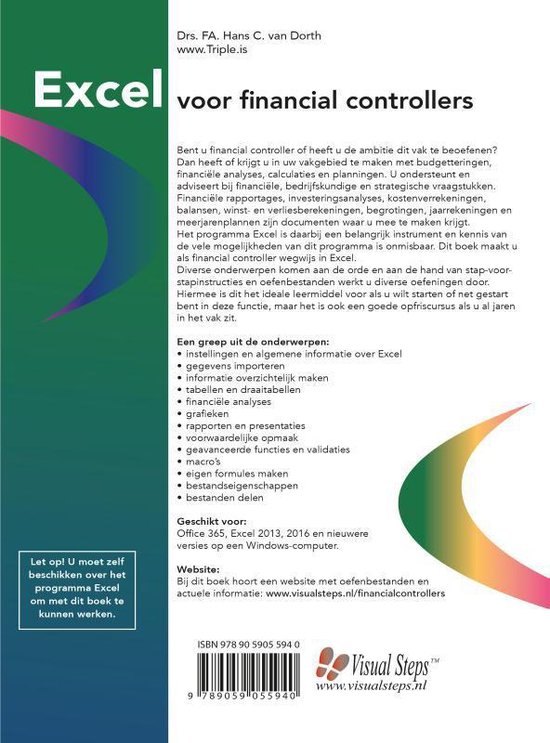 Excel voor financial controllers, Hans C. van Dorth | 9789059055940 ...