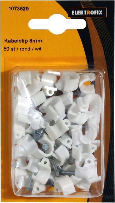 Elektrofix kabelclip 8 mm rond 50 st | bol