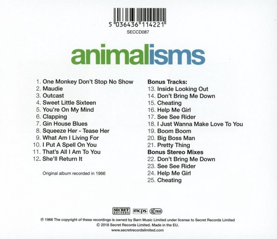 Animalisms, The Animals | Muziek | bol