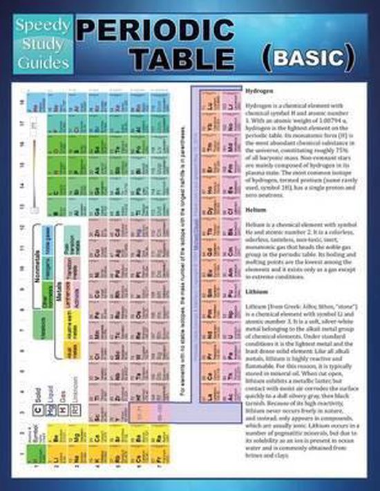 Periodic Table (Basic) (Speedy Study Guides) | 9781633838765 | Speedy ...