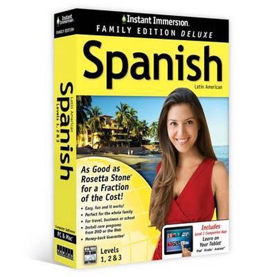 Instant Immersion Family Edition Deluxe Spanish Levels 1,2 & 3 ...