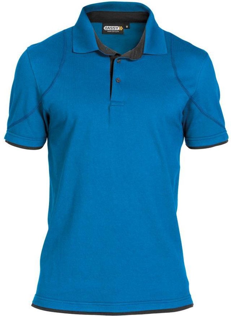 Dassy Orbital polo D-FX Blauw/Grijs maat 4XL | bol