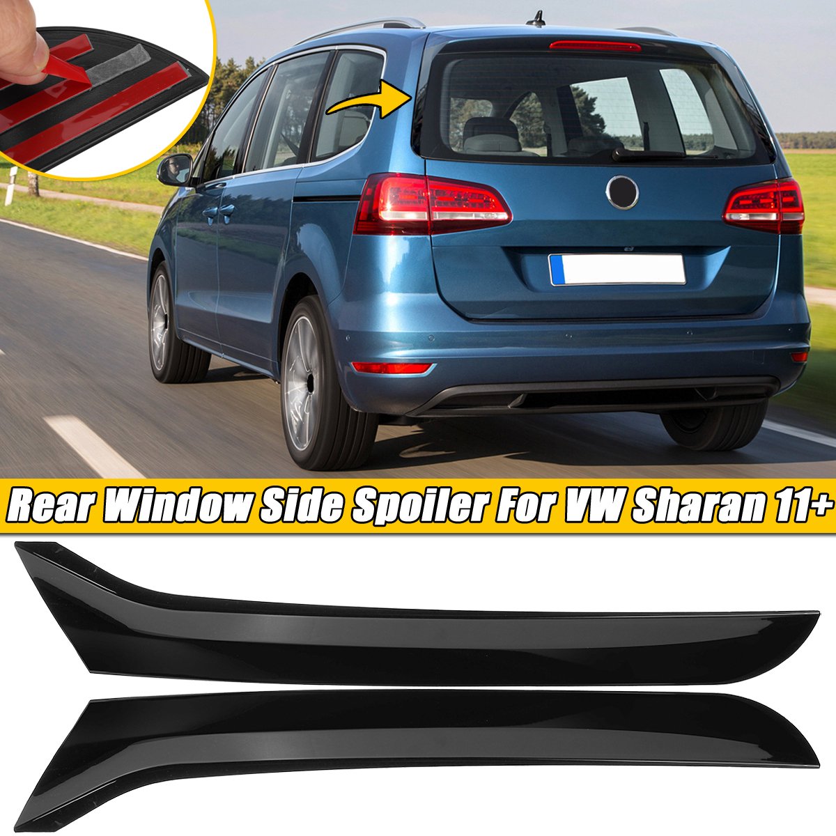 Windlets Achterraam Spoiler Wings Geschikt Voor VW Sharan 2011 On ...