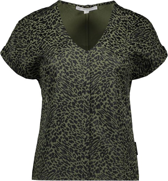 Label Of Elements T-shirt Carmen Zebra V Hals Korte Mouw Animal Print ...