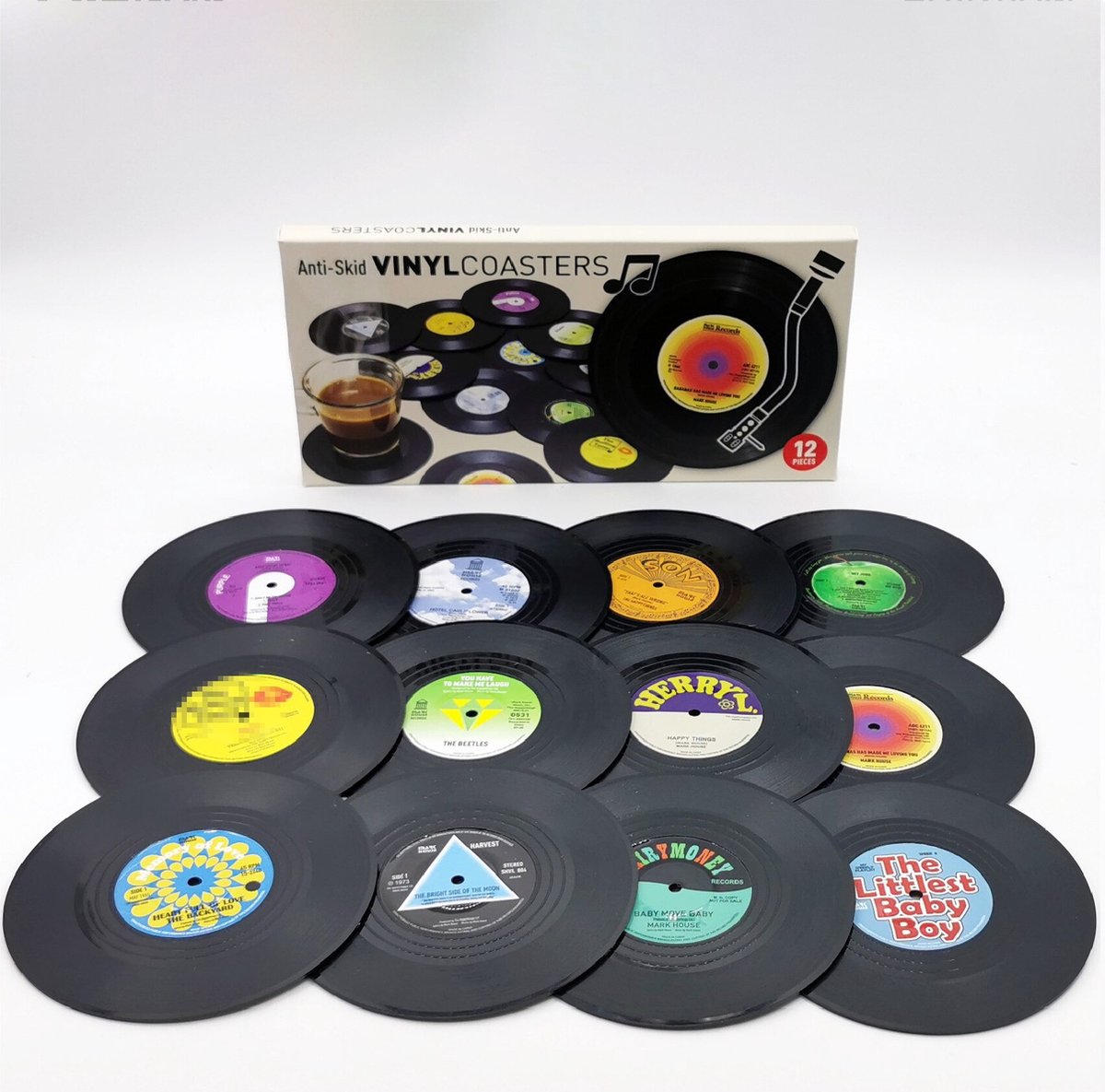 Vinyl Platen (LP) Onderzetters - Set van 12 | bol.com