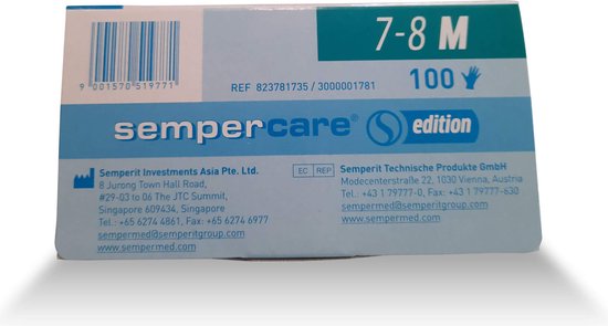 Sempercare | 100 stuks Medische Latex Handschoenen | Maat M (7-8) | Ongepoederd -... | bol