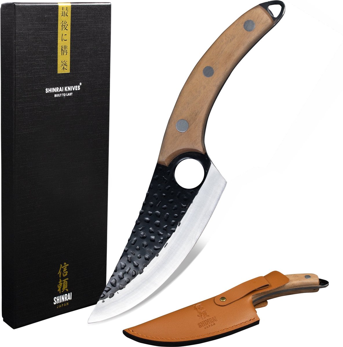 Shinrai Japan - Koksmes 15 cm - Japans Mes - Universeel bruin mes met ...