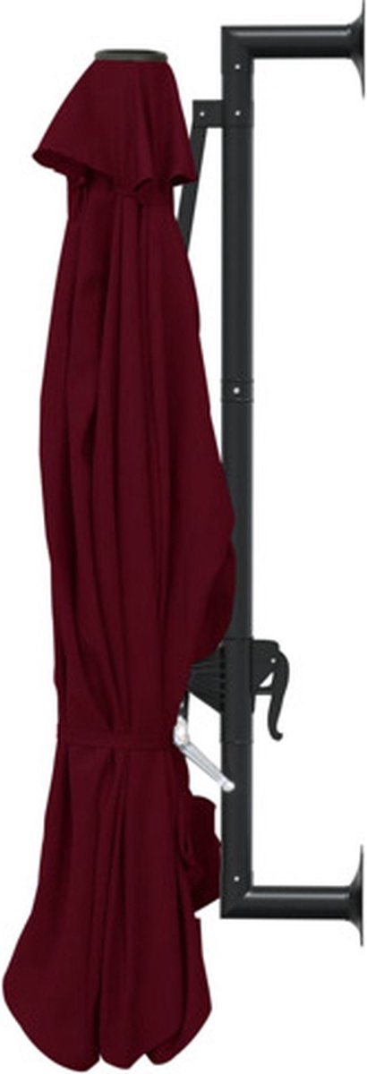 vidaXL Wandparasol met metalen paal 300 cm bordeauxrood | bol.com