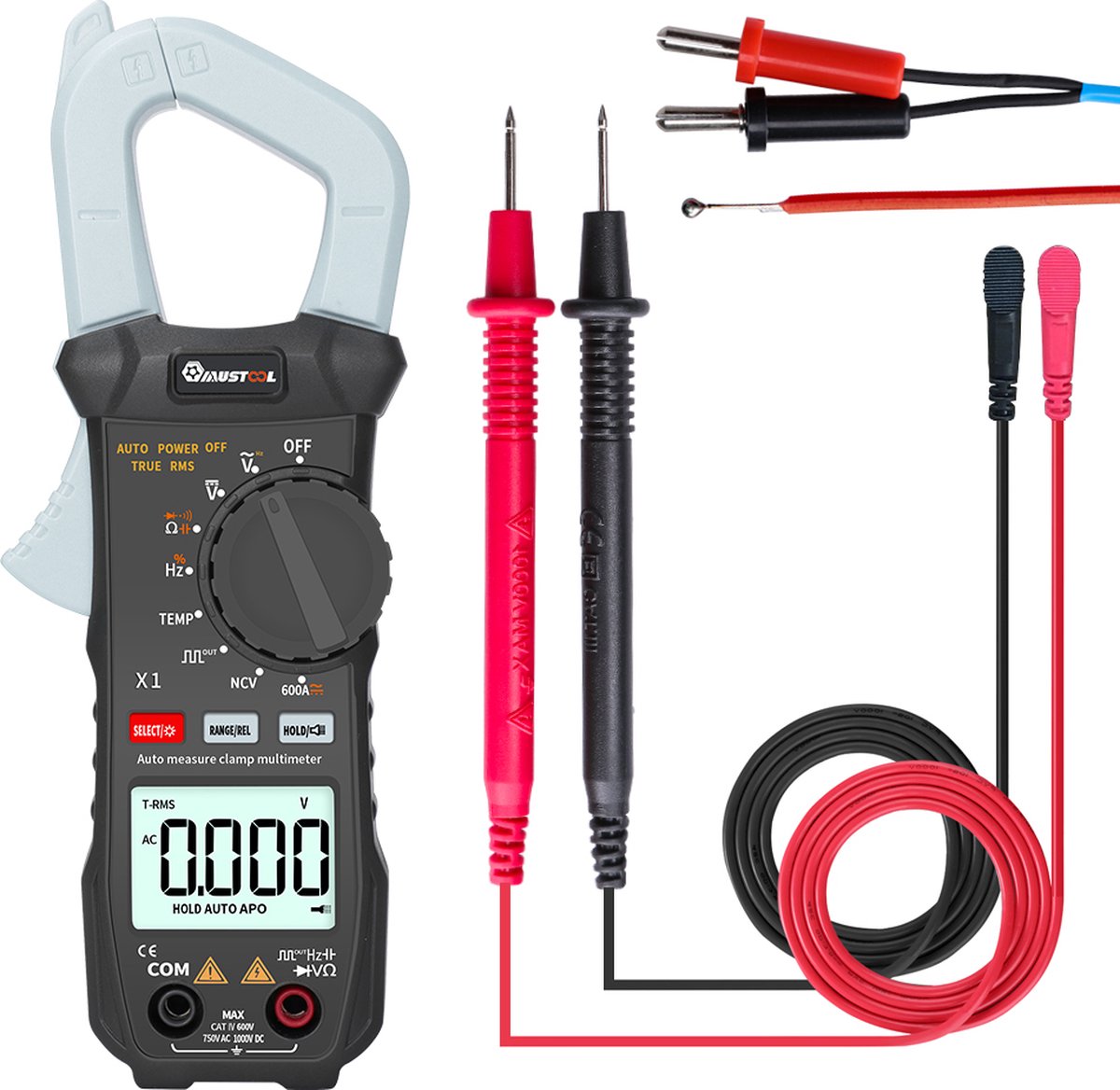 MUSTOOL Digitale Multimeter - Voltmeter - Multi Volt Meter - AC/DC ...
