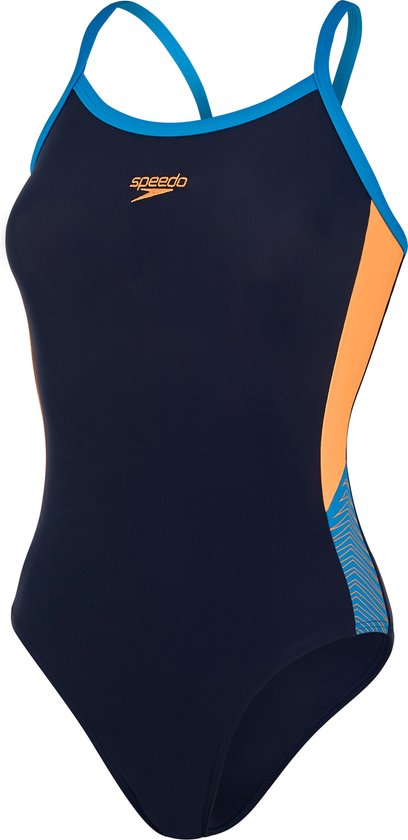 Speedo Dive Thinstrap Muscleback Dames - Marine / Blauw - maat 44 | bol