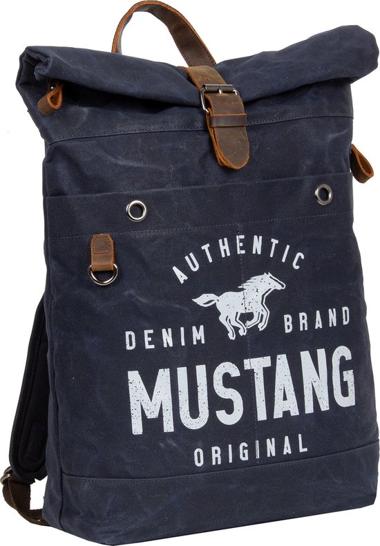 Mustang Houston Backpack roll-top Rugzak Blauw | bol.com