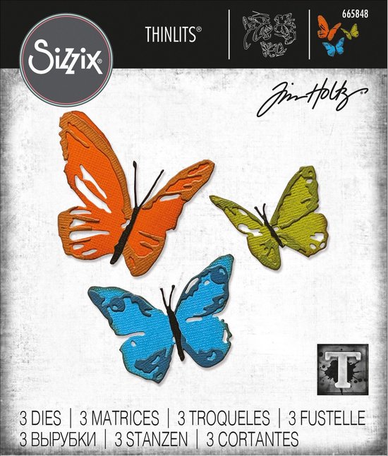Sizzix Thinlits Snijmal Brushstroke Butterflies | bol