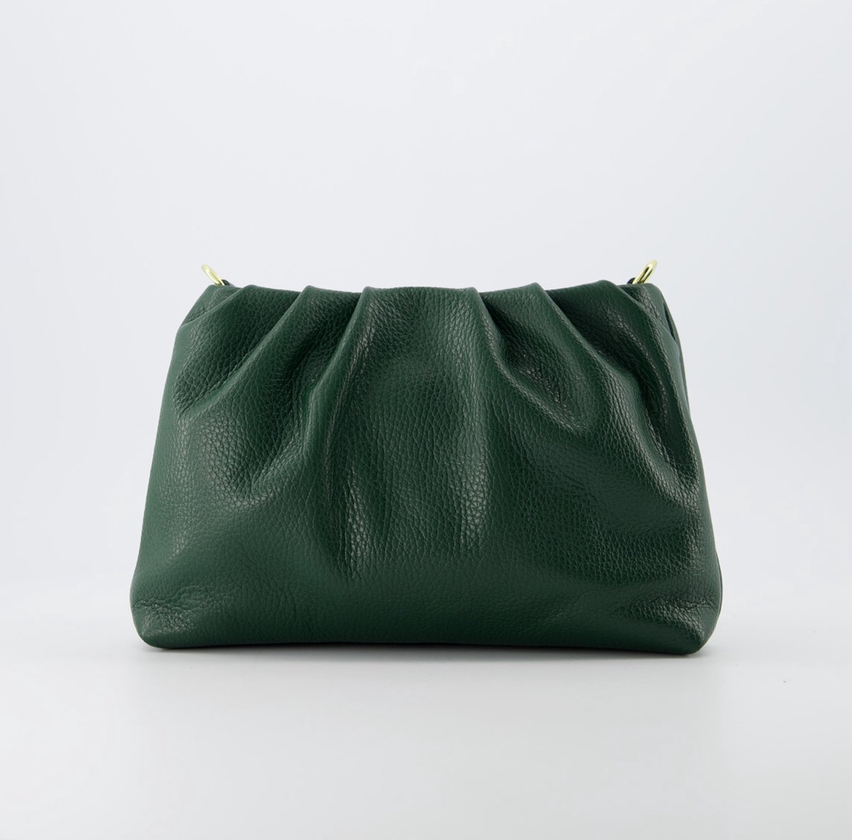 Handtas Elise - Groene leren tas - Leren tas met gouden chains | bol.com