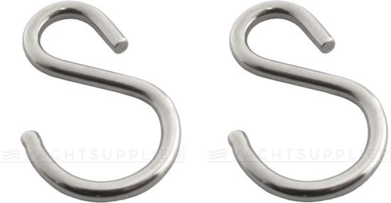S-haak asymmetrisch (2 stuks) - 6mm - Ophanghaak - RVS 316 ...