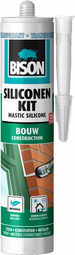 Bison Siliconenkit Bouw - Transparant, waterbestendig, blijvend ...