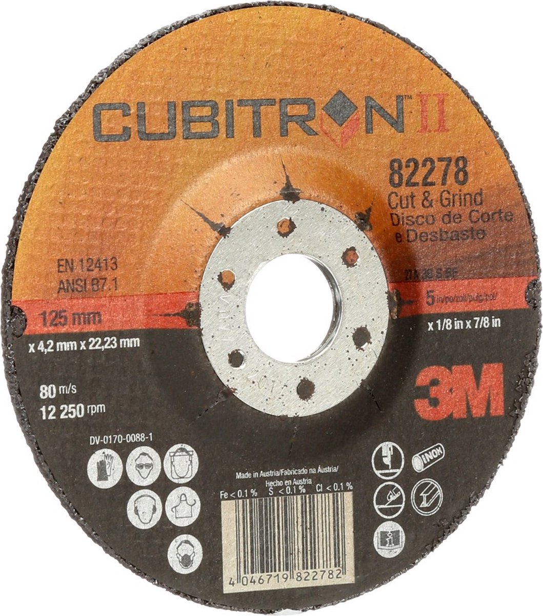 3m Cubitron II Afbraamschijf - 125 x 4.2 x 22.23mm | bol.com