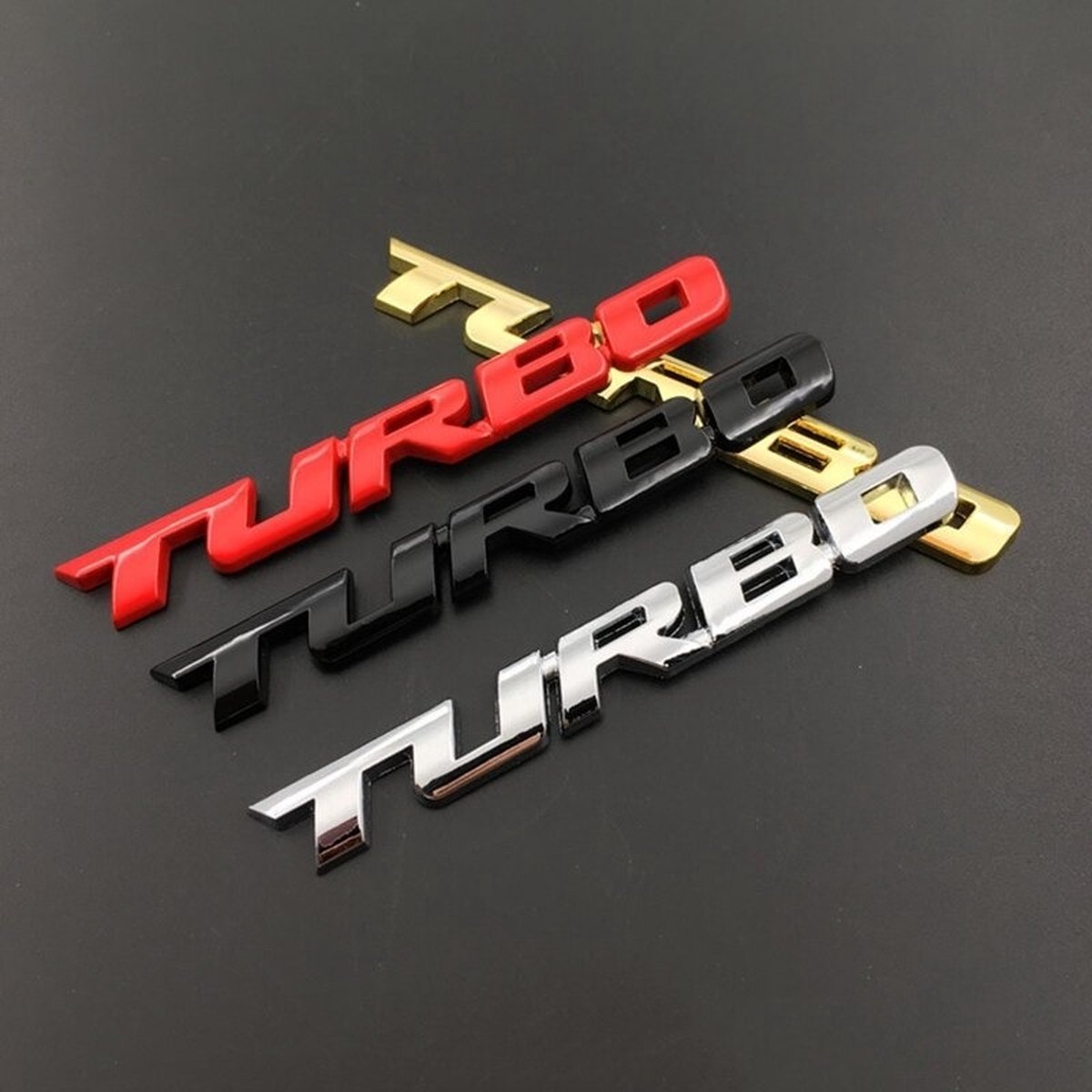 3D Turbo Sticker Logo Embleem - Zwart | bol.com