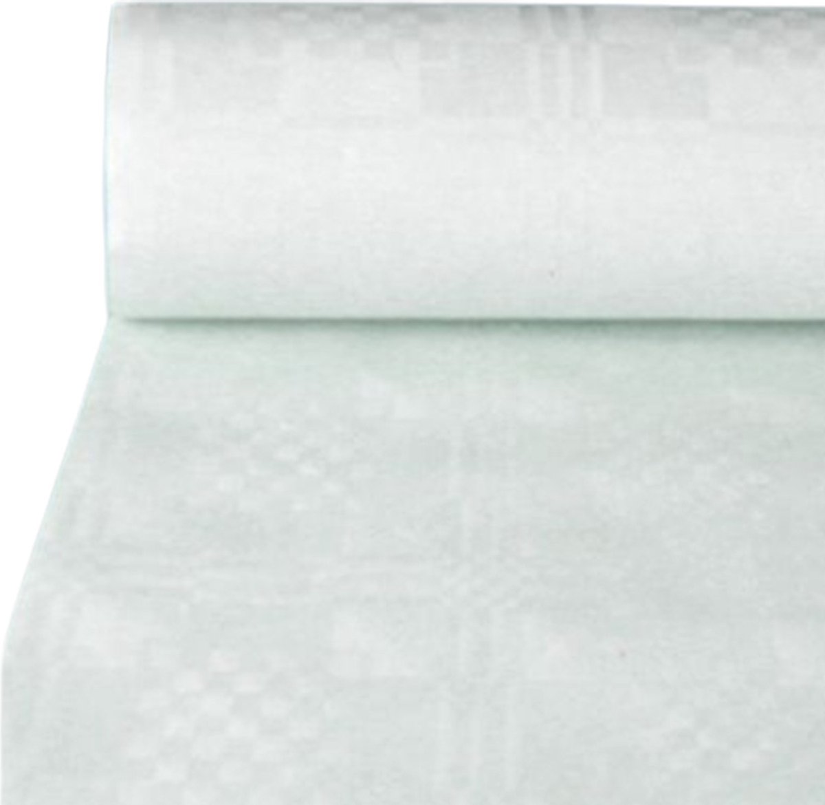 50 meter Damast Papieren tafelkleed wit op rol. | bol.com