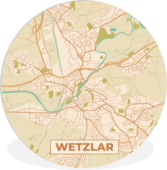 Wall Circle - Wall Circle Indoor - Wetzlar - Map - Vintage - Map - City ...