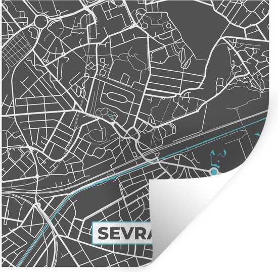 Stickers muraux - Sevran - France - Carte - Plan de ville - Plan d ...