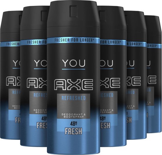 Axe You Refreshed - Déodorant Spray - 6 x 150 ml - Value Pack | bol