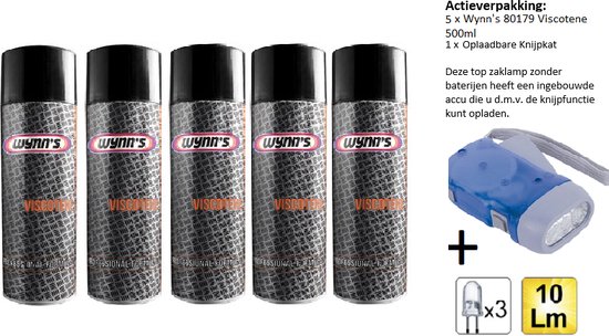 Wynn's 80179 Viscotene - 500ml- 5 Stuks + Zaklamp/Knijpkat | bol.com