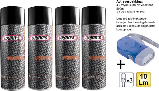 Wynn's 80179 Viscotene - 500ml - 4 Stuks + Zaklamp/Knijpkat | bol.com