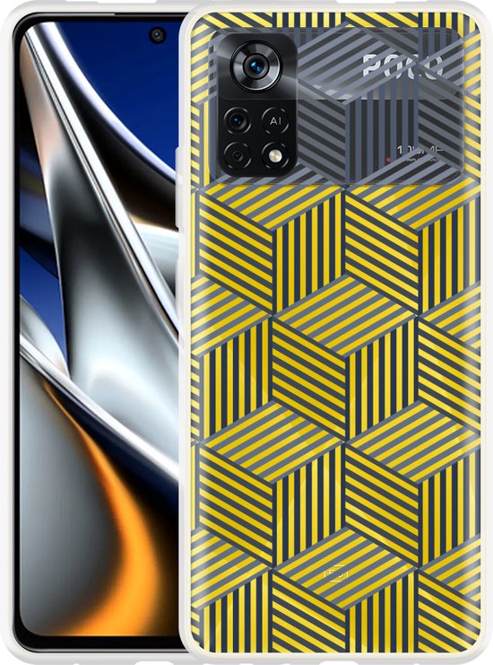 Cazy Hoesje geschikt voor Poco X4 Pro - Isometric Pattern | bol