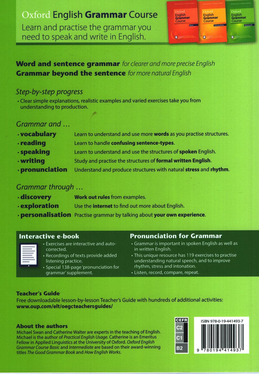 Oxford English Grammar Course Advanced with Answers | 9780194414937 ...