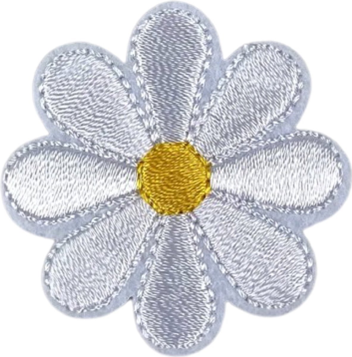 Margriet/Madeliefje - Bloem - Wit/Geel - Strijkembleem - Patch ...
