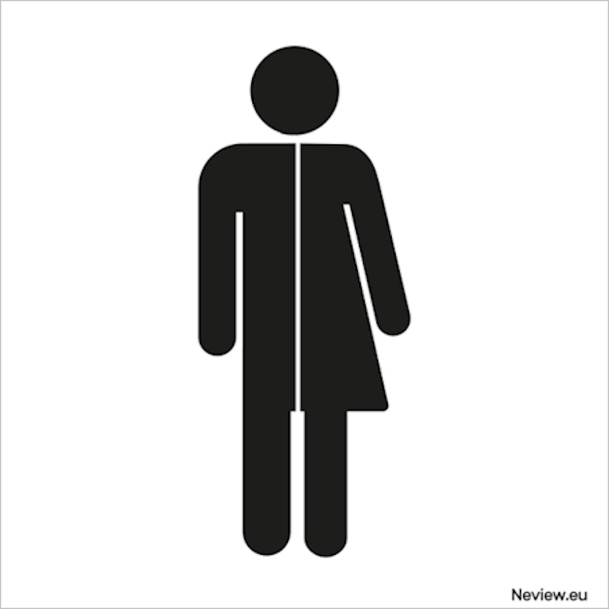 Bordje WC/Toilet - Genderneutraal - 10 x 10 cm - Voor binnen & buiten ...