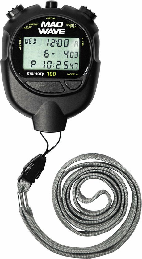 Mad Wave - Stopwatch - Stopwatch 100 Memory - Default Title | bol.com