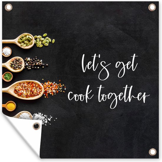 Tuin poster Let's get cook together - Koken - Quotes - Spreuken ...