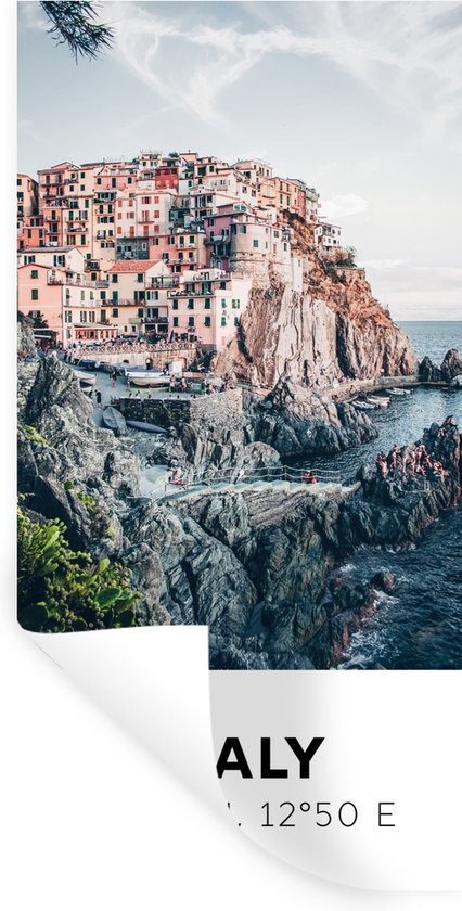 Muurstickers - Sticker Folie - Cinque Terre - Italië - Amalfi - Zee ...
