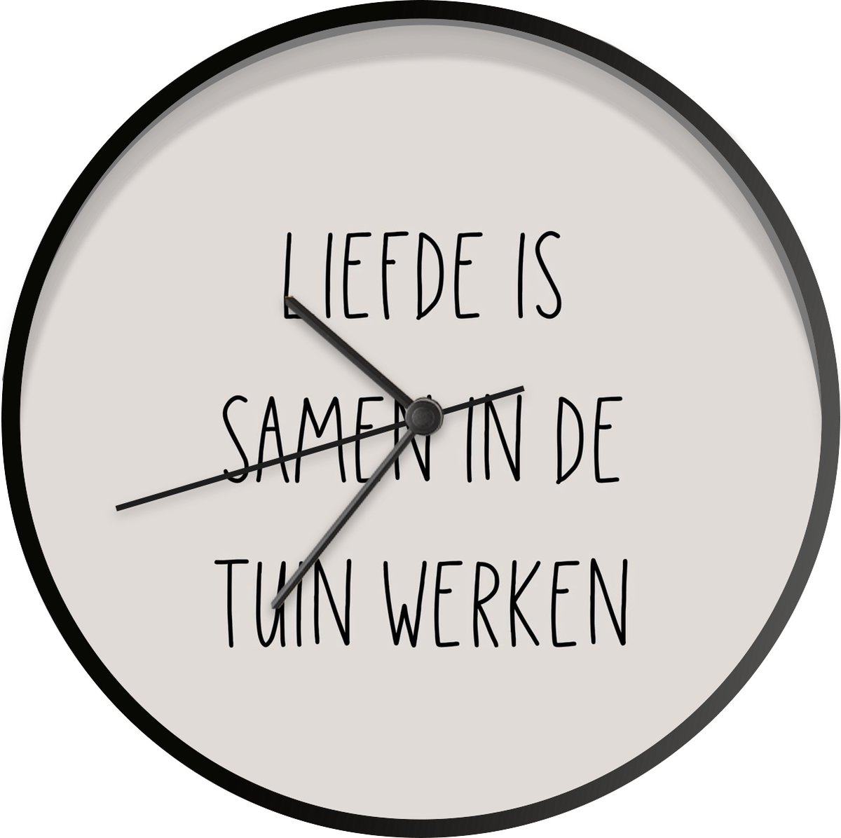 Klok Ø 30 Cm Liefde Is Samen In De Tuin Werken Tekst Liefde