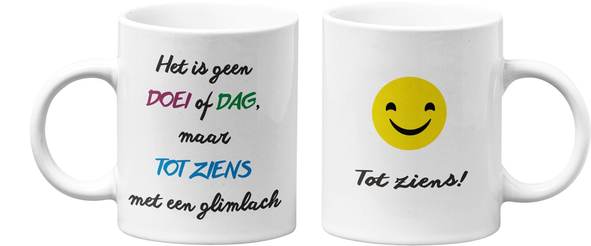 Mok - afscheidscadeau - collega - pensioen-vut-"Het is geen DOEI of DAG maar TOT ZIENS... | bol.com