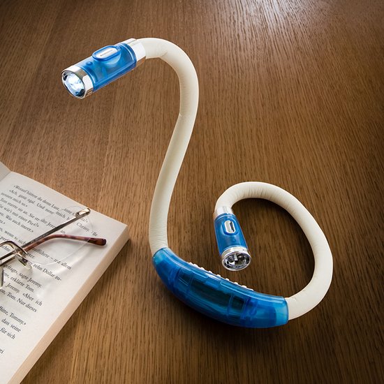 Vervormbaar LED leeslampje - Neklampje - 55 CM - Blauw | bol