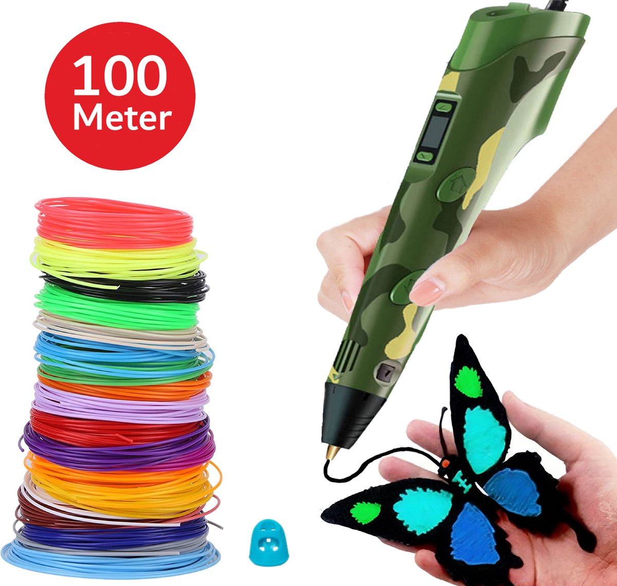 Stylo 3D SLJ - Stylo 3d - 3doodler - Pack de démarrage de stylo - Stylo de dessin 3D -... | bol.com