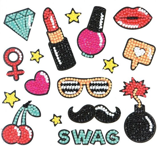 Diamond Painting Stickers - Lippenstift etc. - Volledig hobbypakket | bol