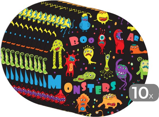 Ronde placemats - Onderlegger - Placemats rond - Design - Monster ...