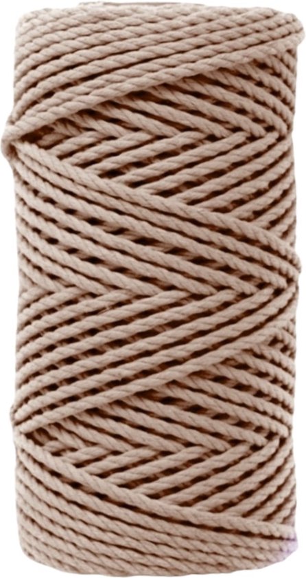 Cafuné Macrame Touw-3mm-60m-Beige-250gr-Gerecycled... | bol