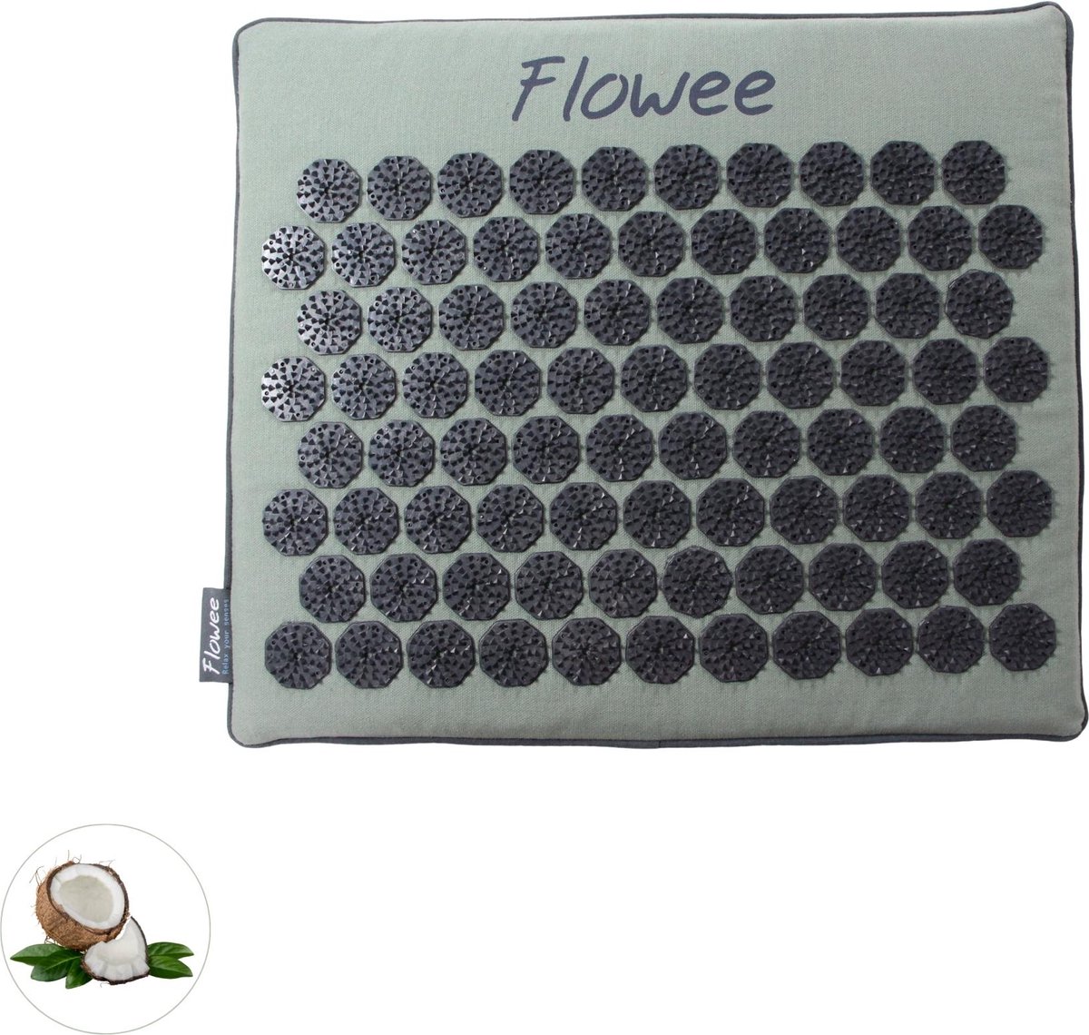 Flowee Spijkermat Mandala ECO Klein – Spijkermat - Groen met Grijs ...
