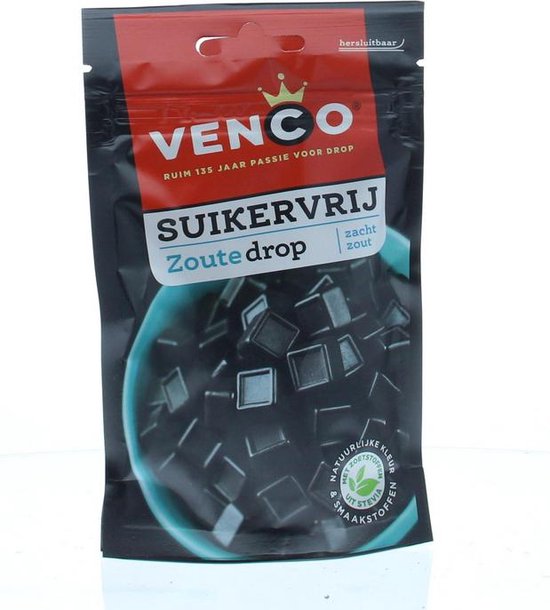 Snoepgoed: Venco Zoute Drop Suikervrij - 100 gr | bol