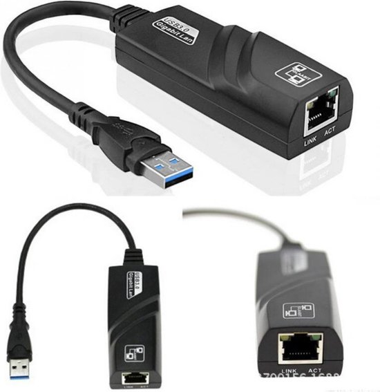 WiseGoods Luxe USB 3.0 Naar RJ45 - Netwerk Splitter - Ethernet Kabel ...