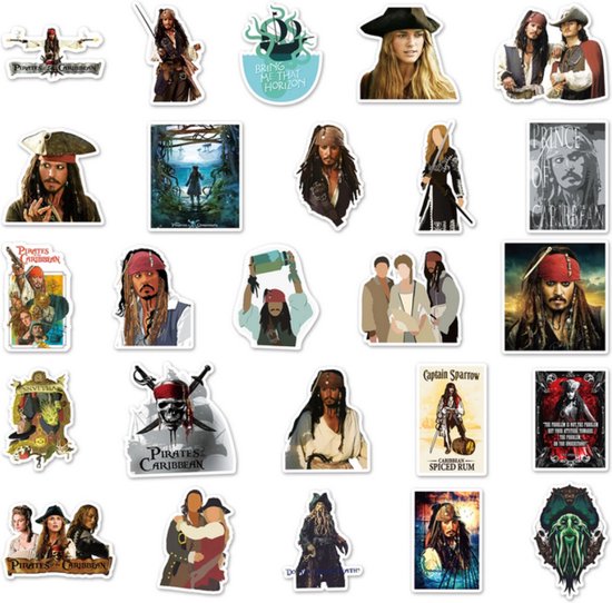 Pirates of the Caribbean stickers - 50 stickers - leuke stickers voor ...