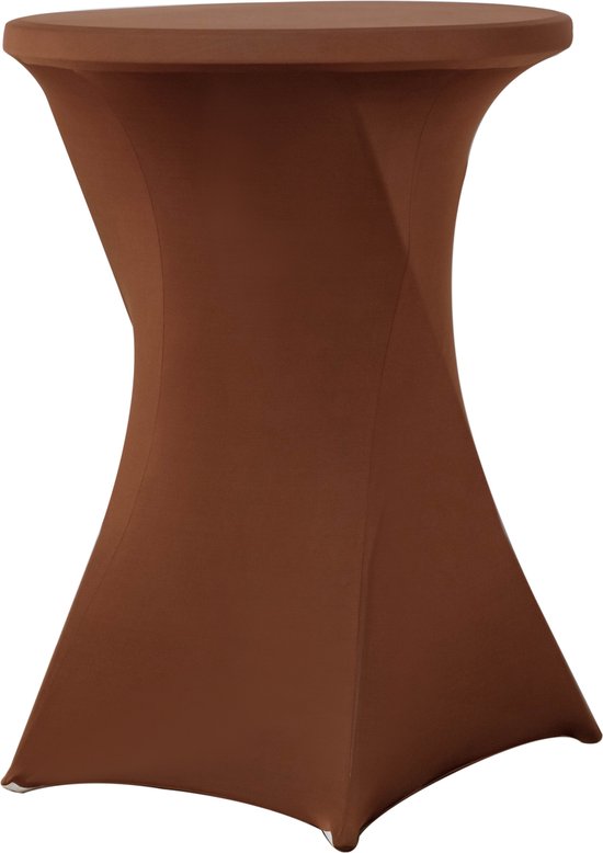 Statafelrok donkerbruin 80 cm - per 25 - partytafel - Alora tafelrok voor statafel -... | bol.com