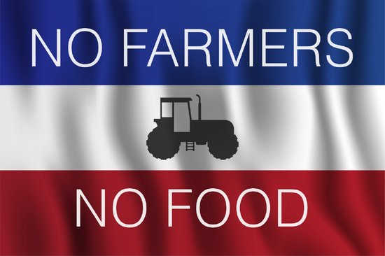 'NO FARMERS NO FOOD!' vlag | 225x150cm | bol.com