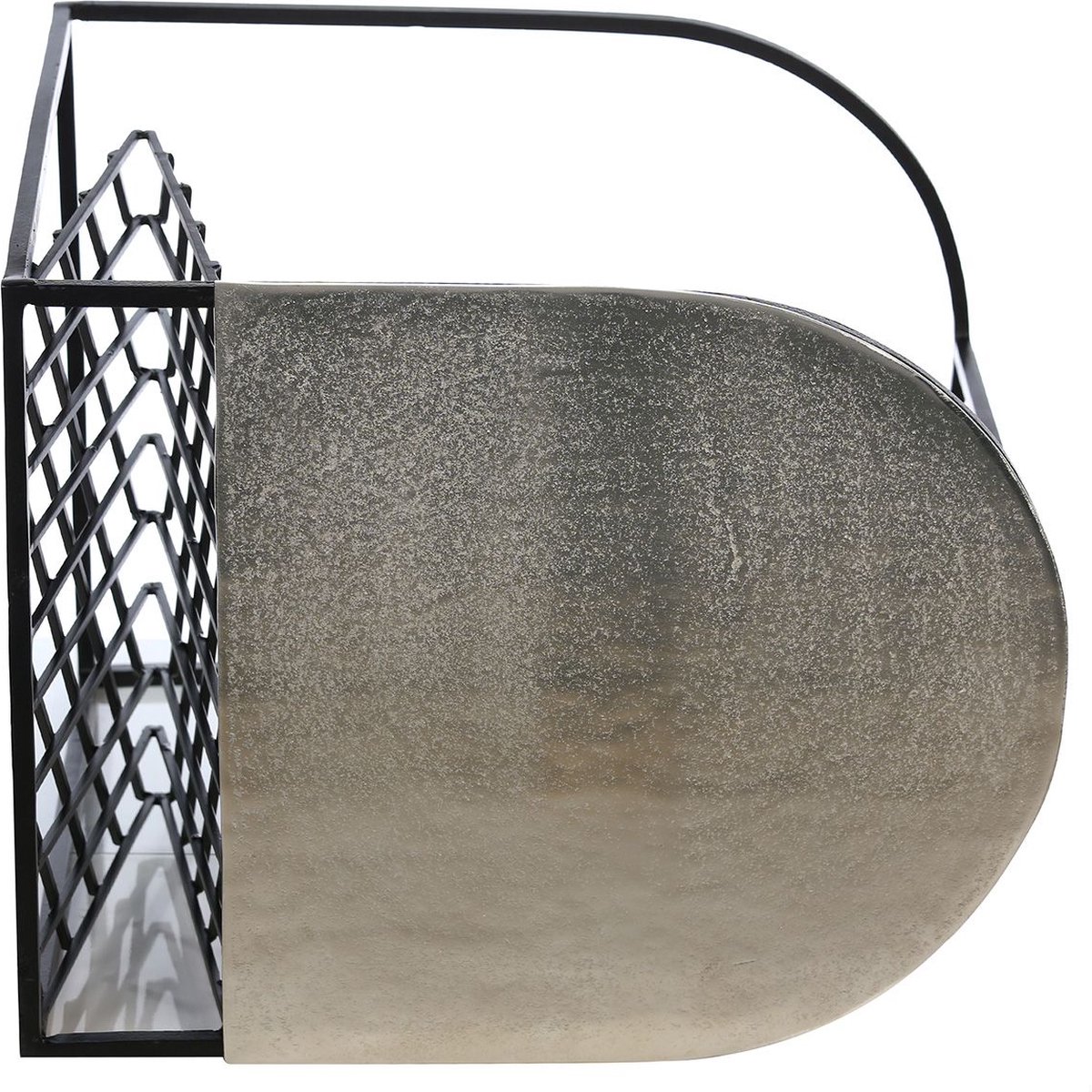 Metalen bijzettafel met krantenbak - Modern - Aluminium - Industrieel ...