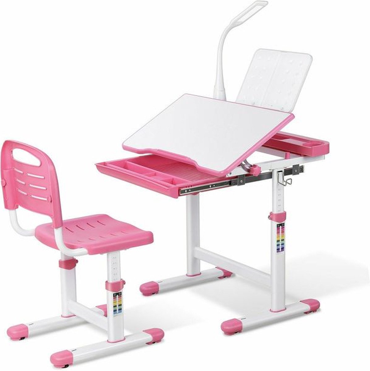 Manzibo Kinderbureau - Roze - Bureau voor Kinderen - Tekentafel ...